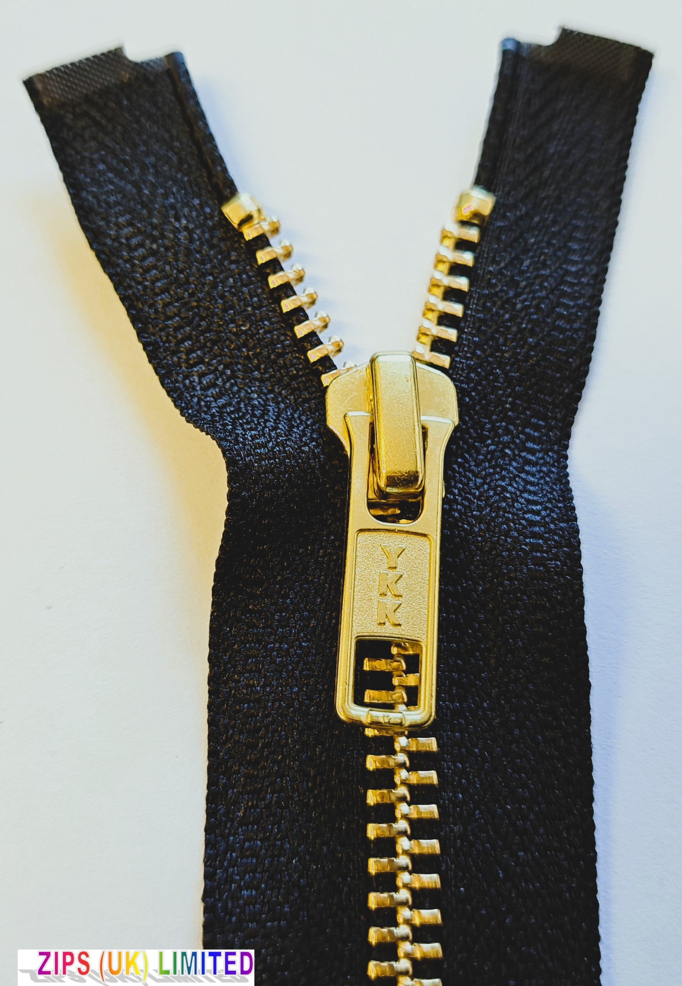 YKK Zips RGOR56 Golden Brass Heavy Weight Open End Zips – ZipsUK